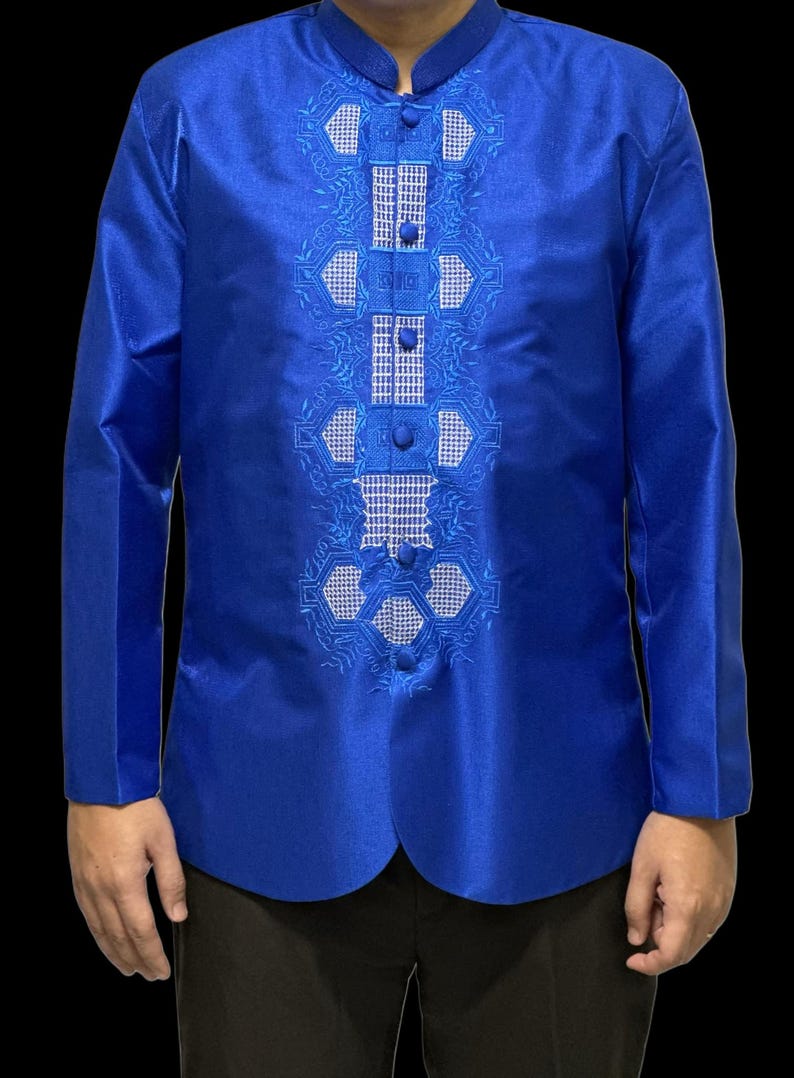 Modern Coat Barong Tagalog for Men | Unique Groom Attire Formal Jacket ...