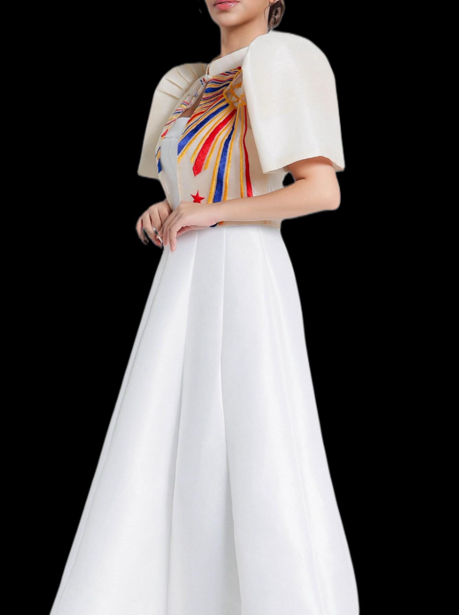 Sinag Modern Filipiniana Embroidery Fashion Filipina Short Sleeve - Etsy