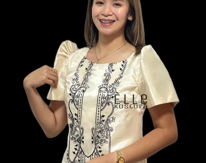 FILIPINIANA DRESS Embroidered and Beaded MESTIZA Maria Clara Baro at ...
