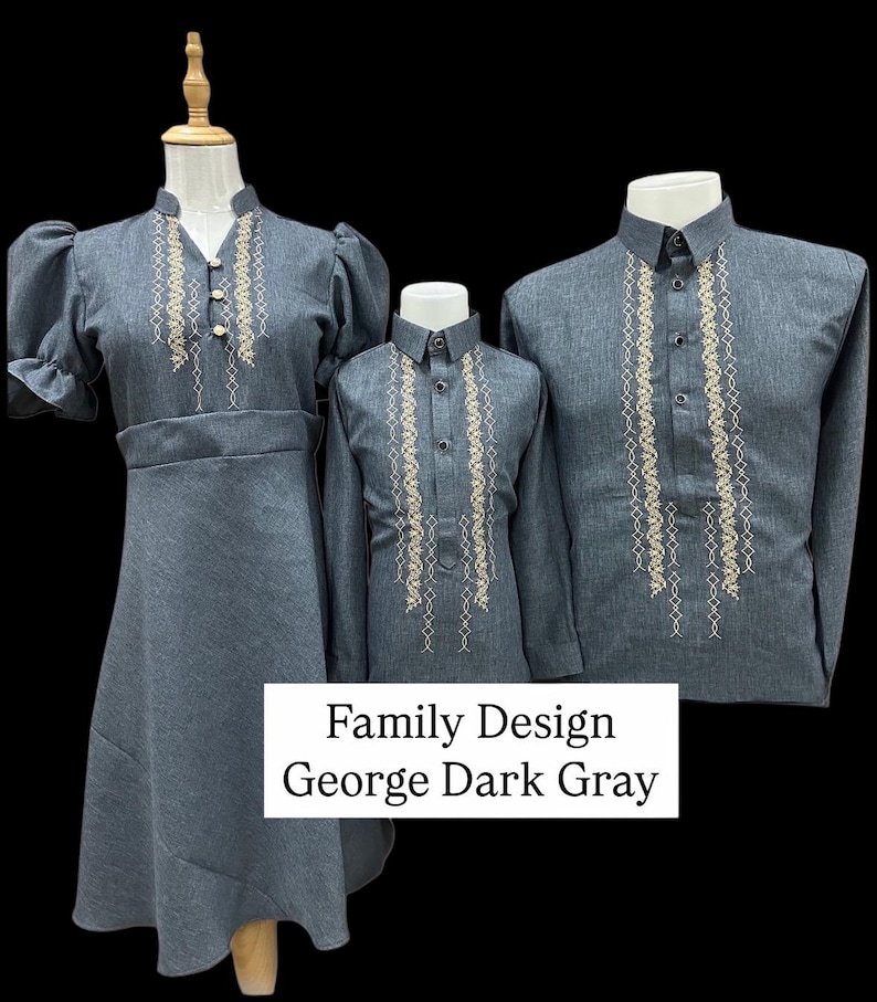 Family Design Barong Embroidery Package Set - Etsy