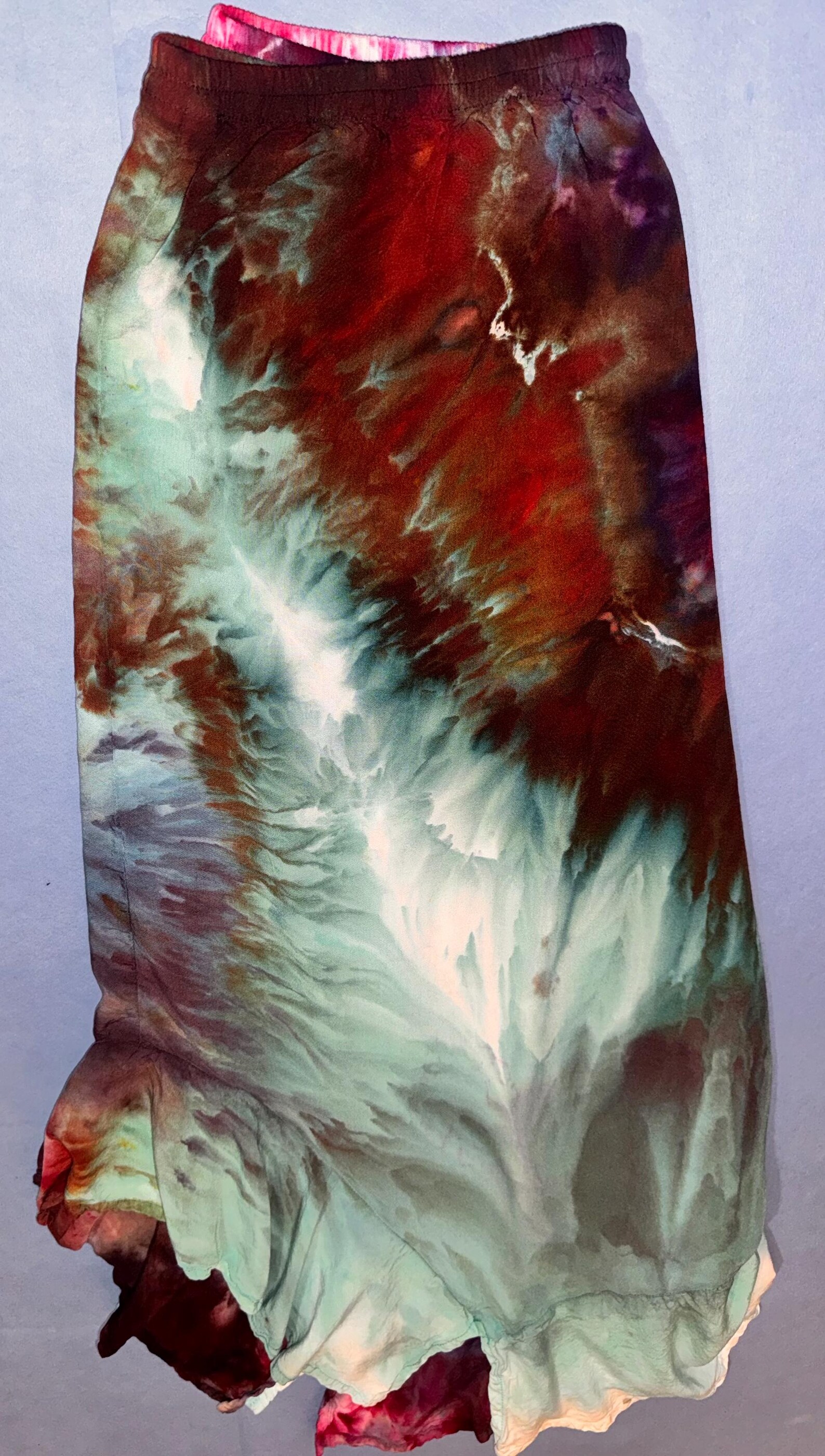 Ice Drip Tie-dye Flounce Skirt: Zig Zag, Large - Etsy