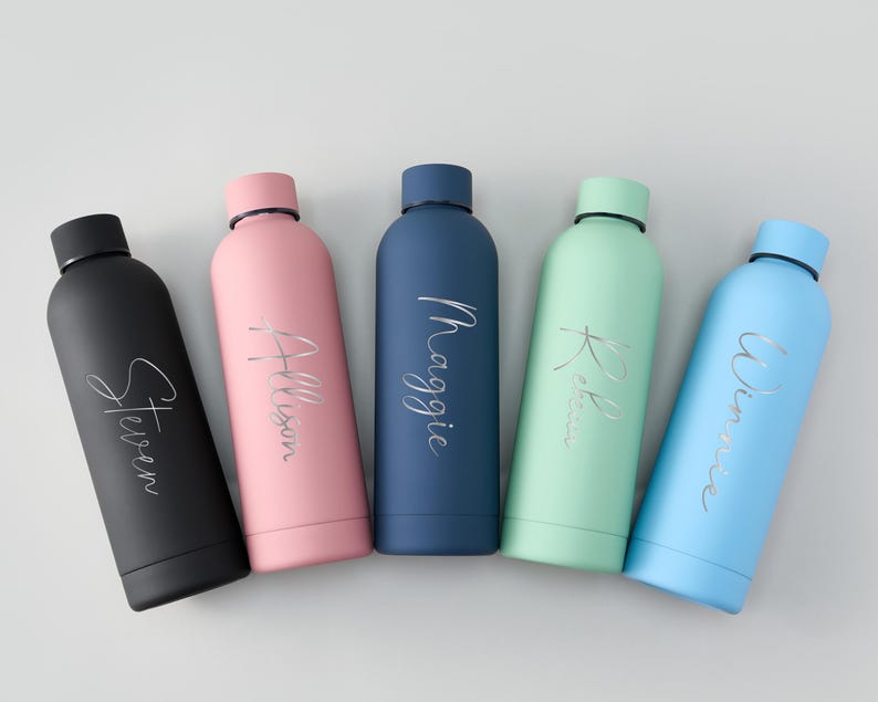 Custom Insulated Sport Water Bottle, Personalized Tumbler for Birthday ...