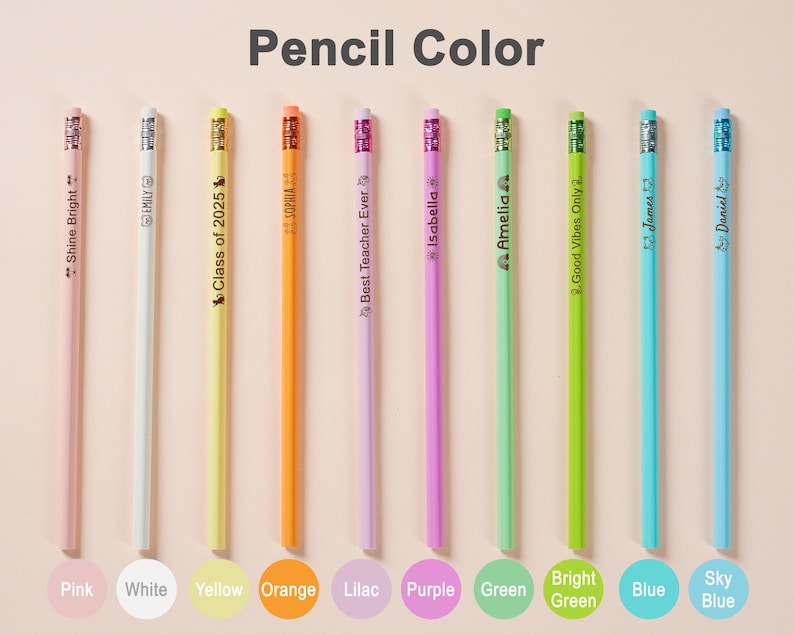 Personalized School Pencils, Back to School Gift With Free Sharpener ...