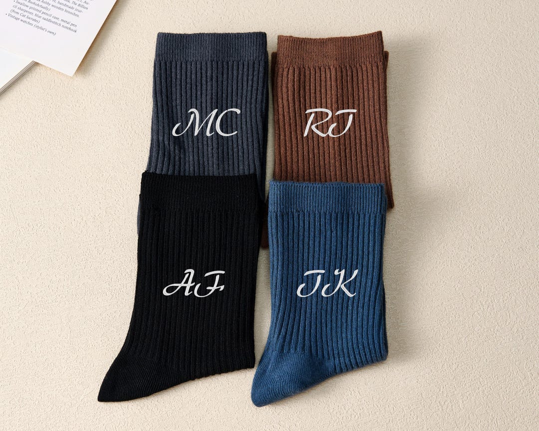 Custom Name Socks for Wedding Day, Personalized Groom Socks and ...