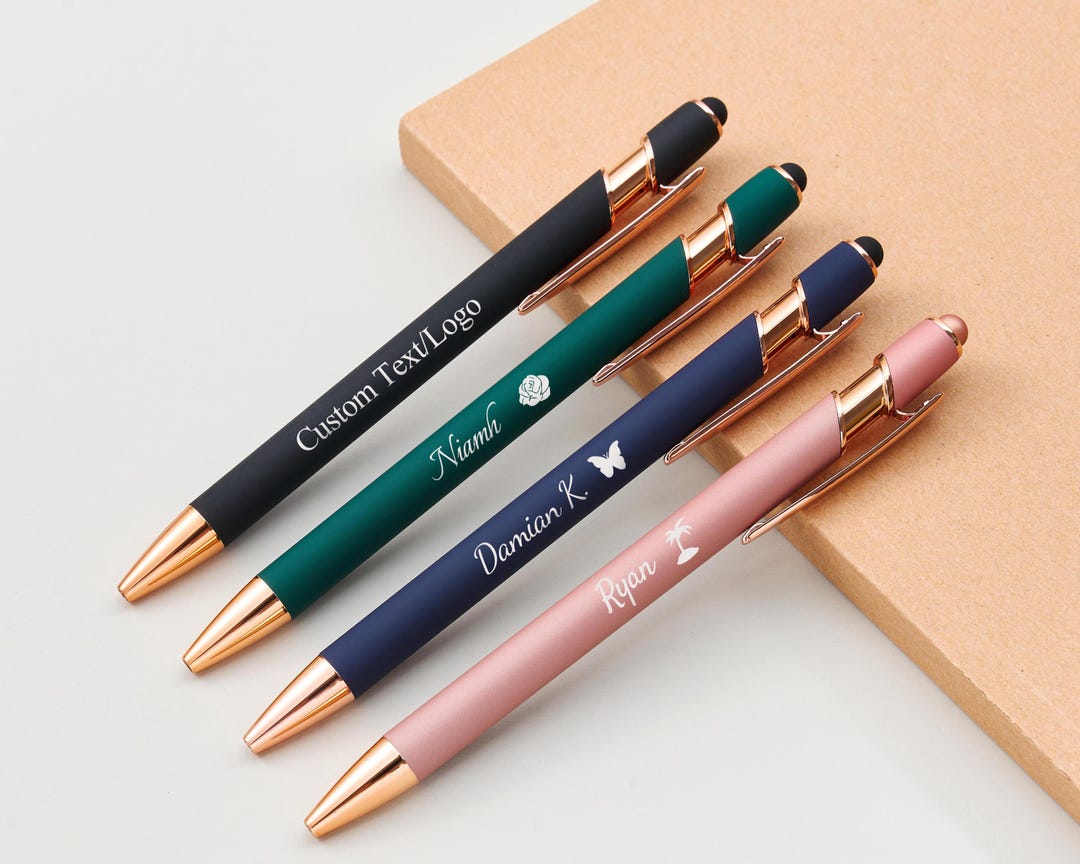 Engraved Ballpoint Pen With Touch Head, Custom Text & Logo Office ...