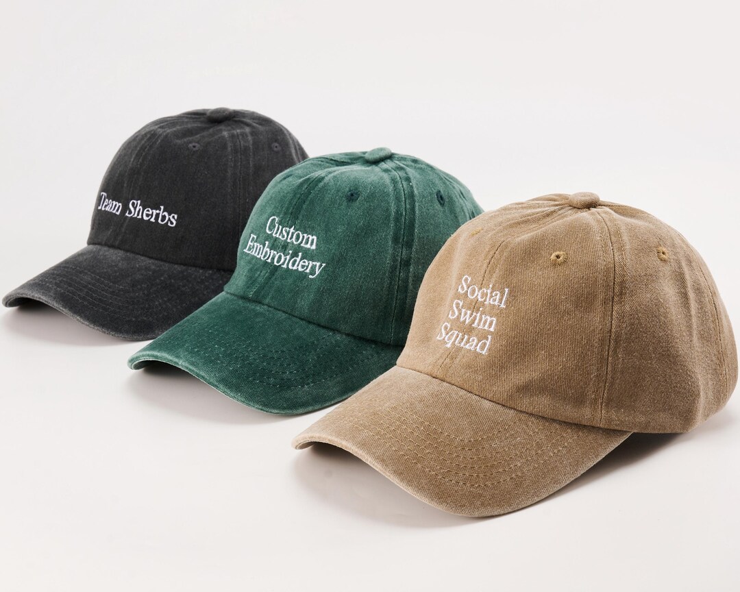 Personalized Hat, Custom Embroidered Baseball Cap, Casual Dad Cap ...