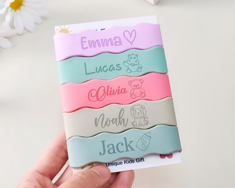 Buy 1 Get 1 Free Personalized Bottle Label, Silicone Name Band for ...