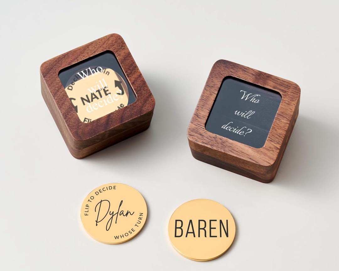 Personalized Decision Coin With Custom Engraving, Flip to Decide Coin ...