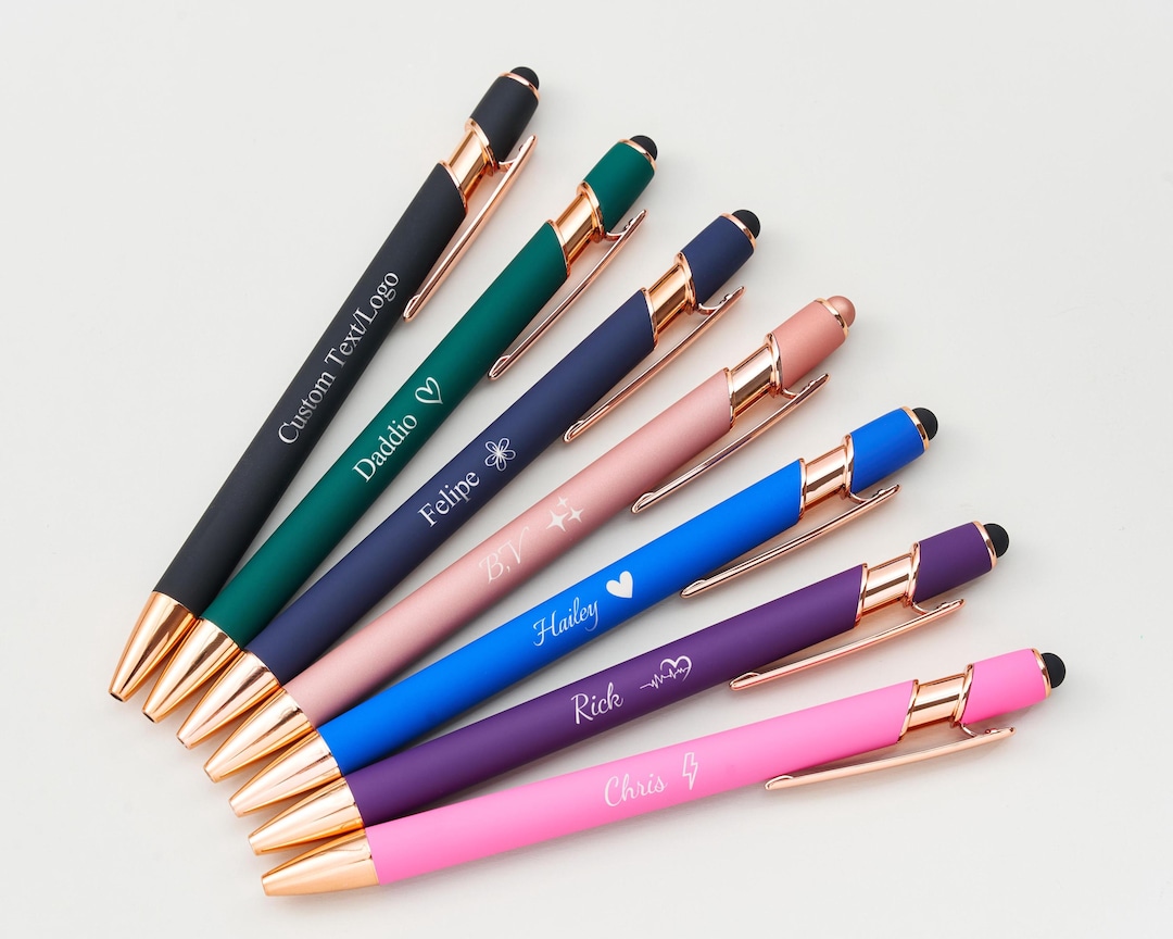 Personalized Ballpoint Pen With Stylus Touch Head, Custom Laser ...