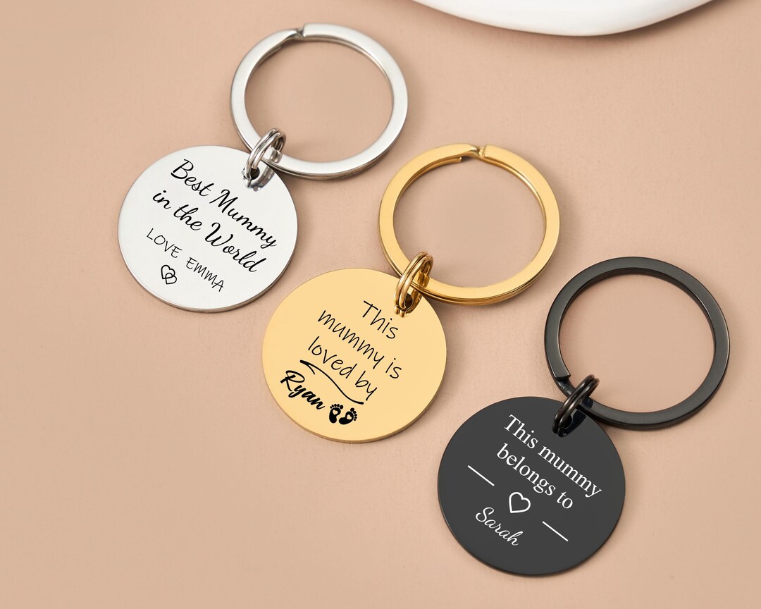 To My Mom Engraved Keychain - Durable Stainless Steel Mother's Day Gift ...