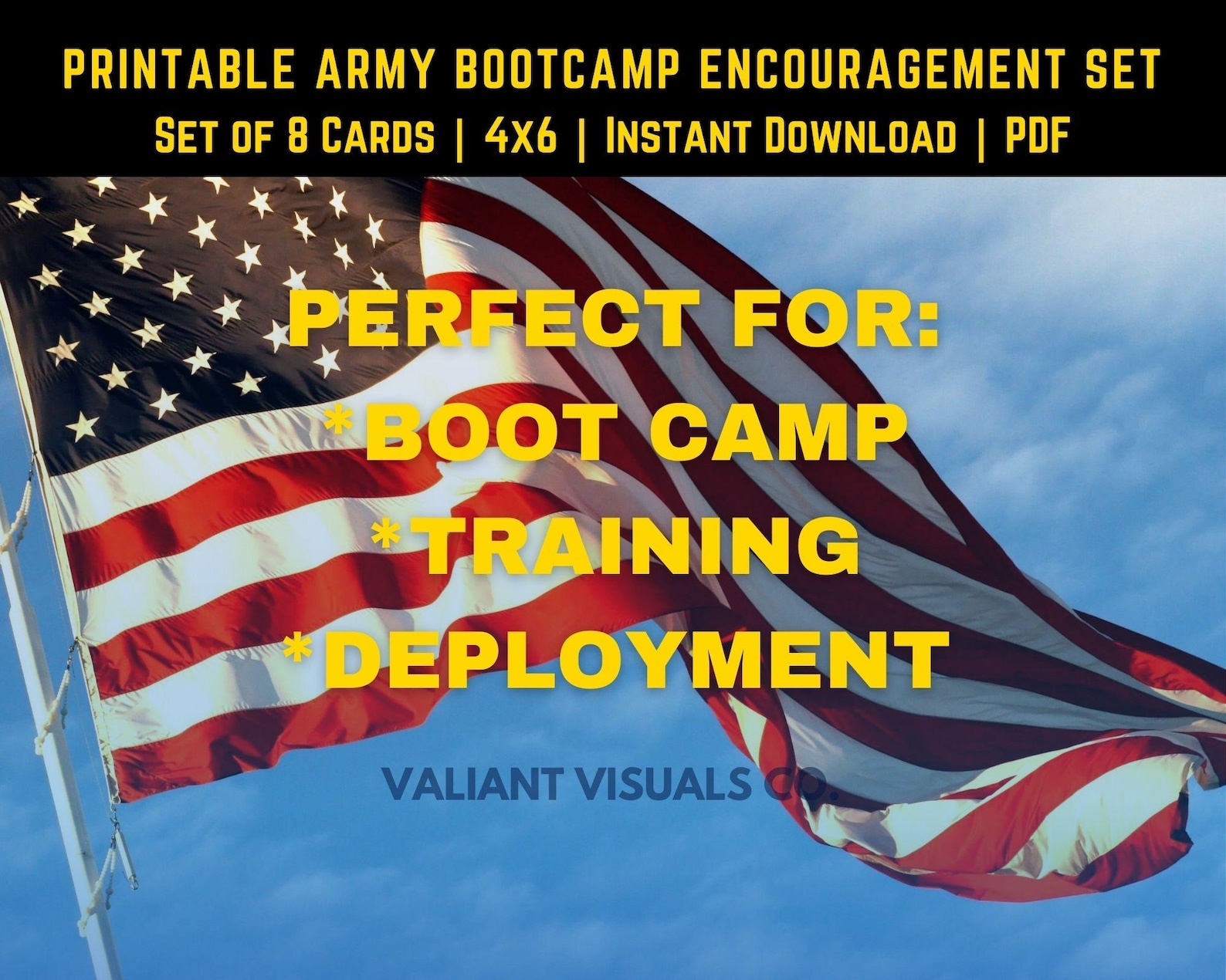 Bootcamp Encouragement Cards | Printable 4x6 Military Support Notes ...