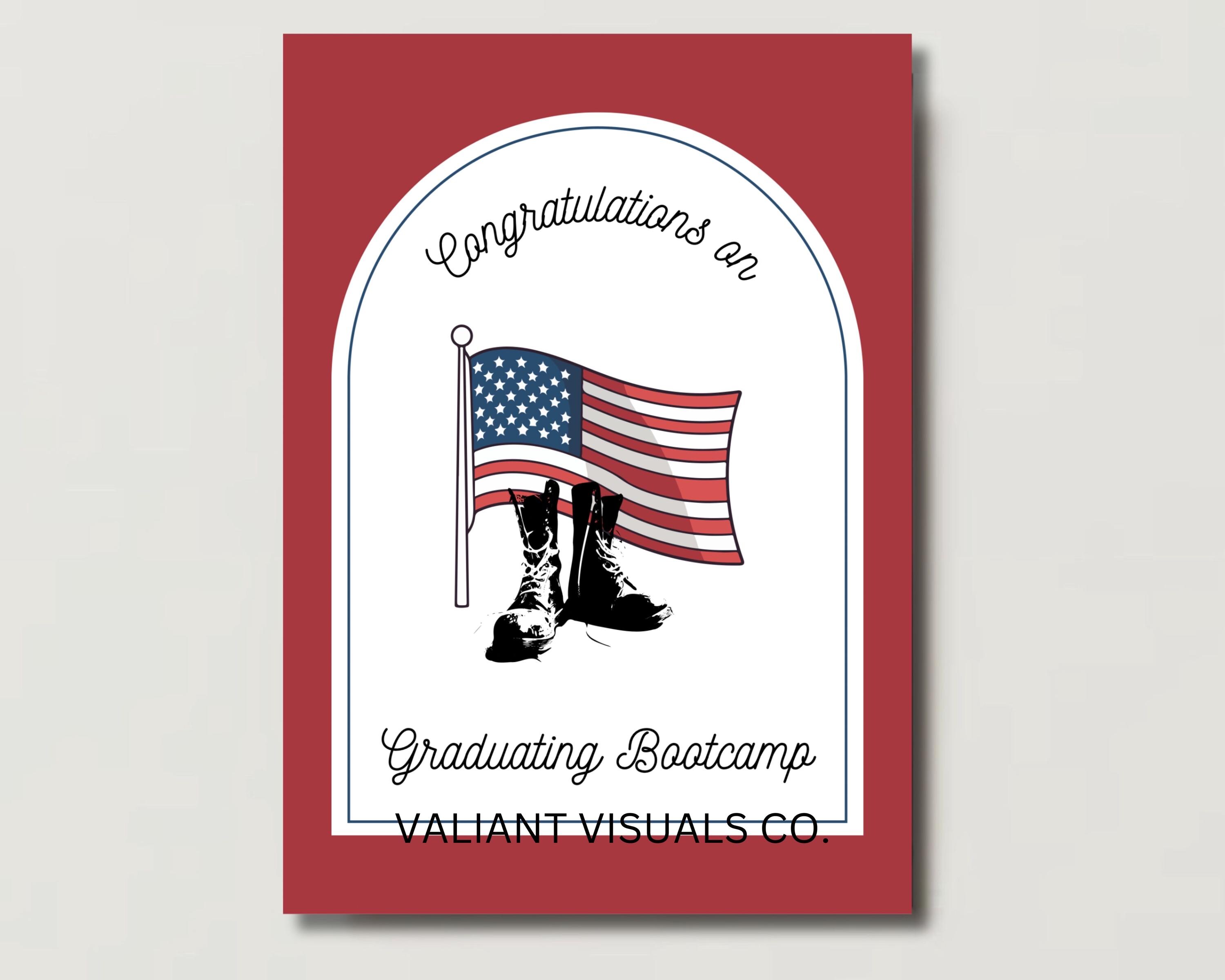 Printable 5x7 Military Bootcamp Graduation Congratulations Card ...