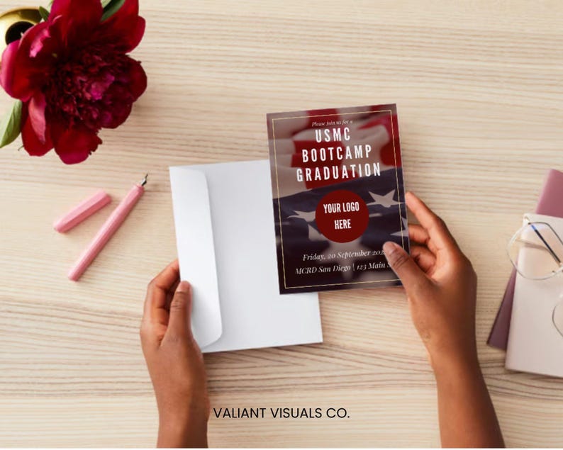 Editable Military Bootcamp Graduation Invitation Template | Modern ...