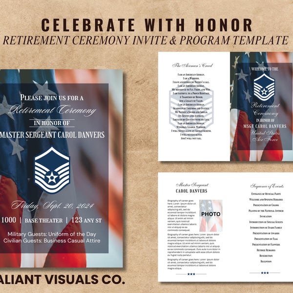 Air Force Retirement Invitation - Etsy