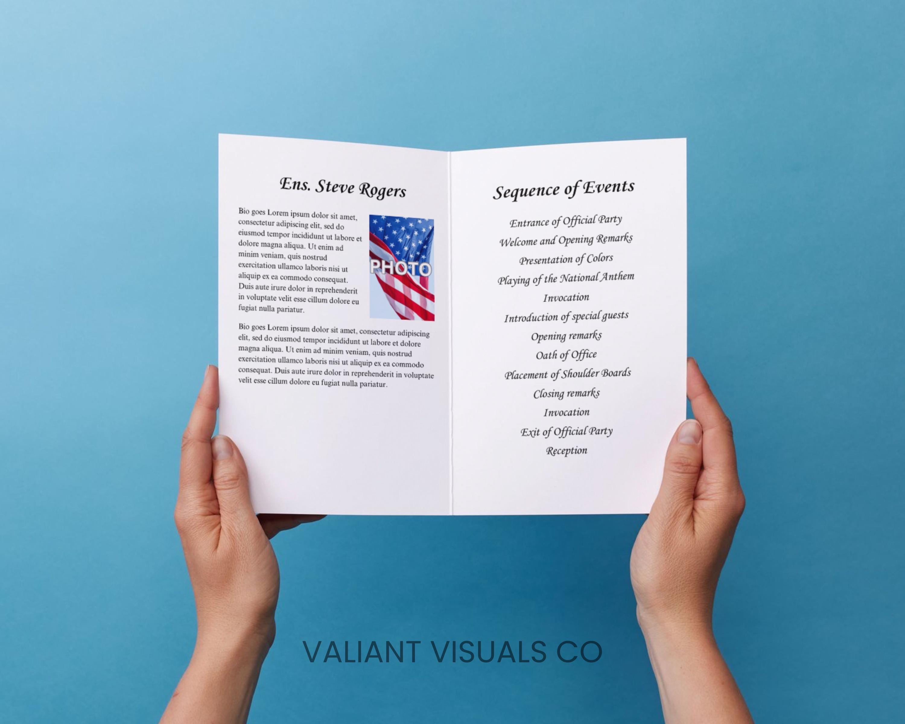 Editable U.S. Navy Commissioning Ceremony Invitation Canva Template ...