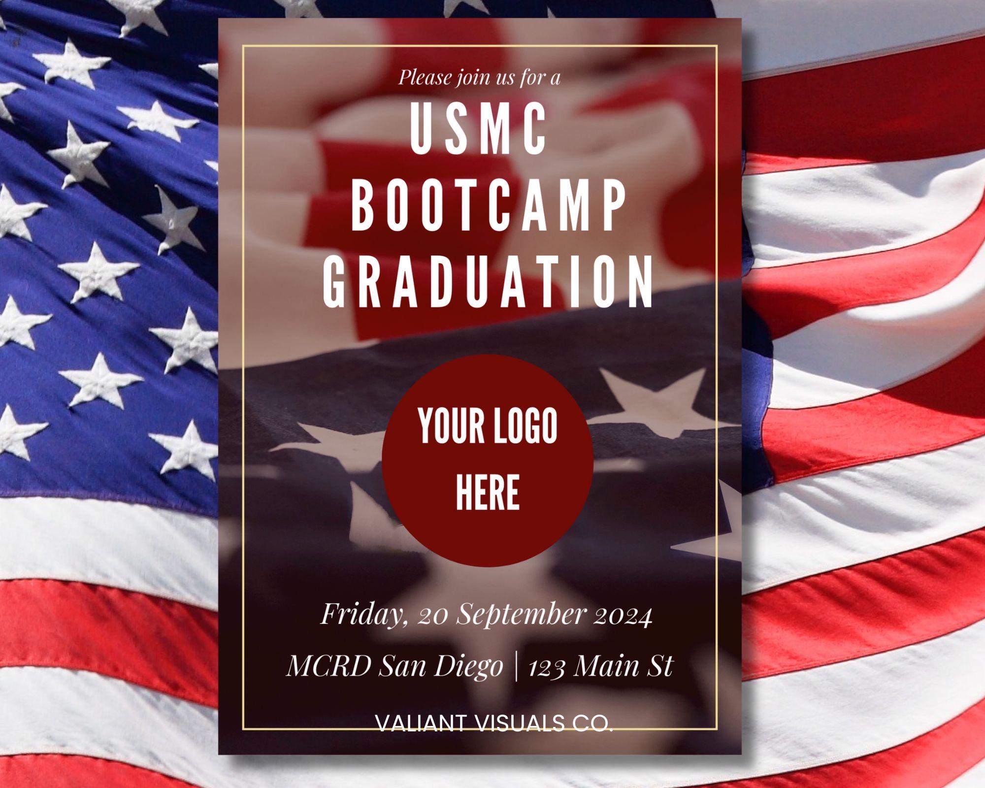 Editable Military Bootcamp Graduation Invitation Template | Modern ...