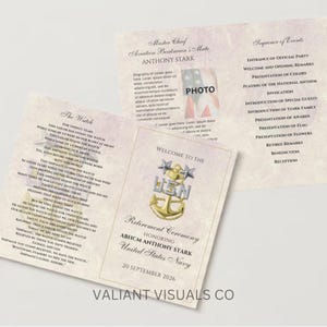 Custom U.S. Navy Retirement Ceremony Program | Personalized Navy ...