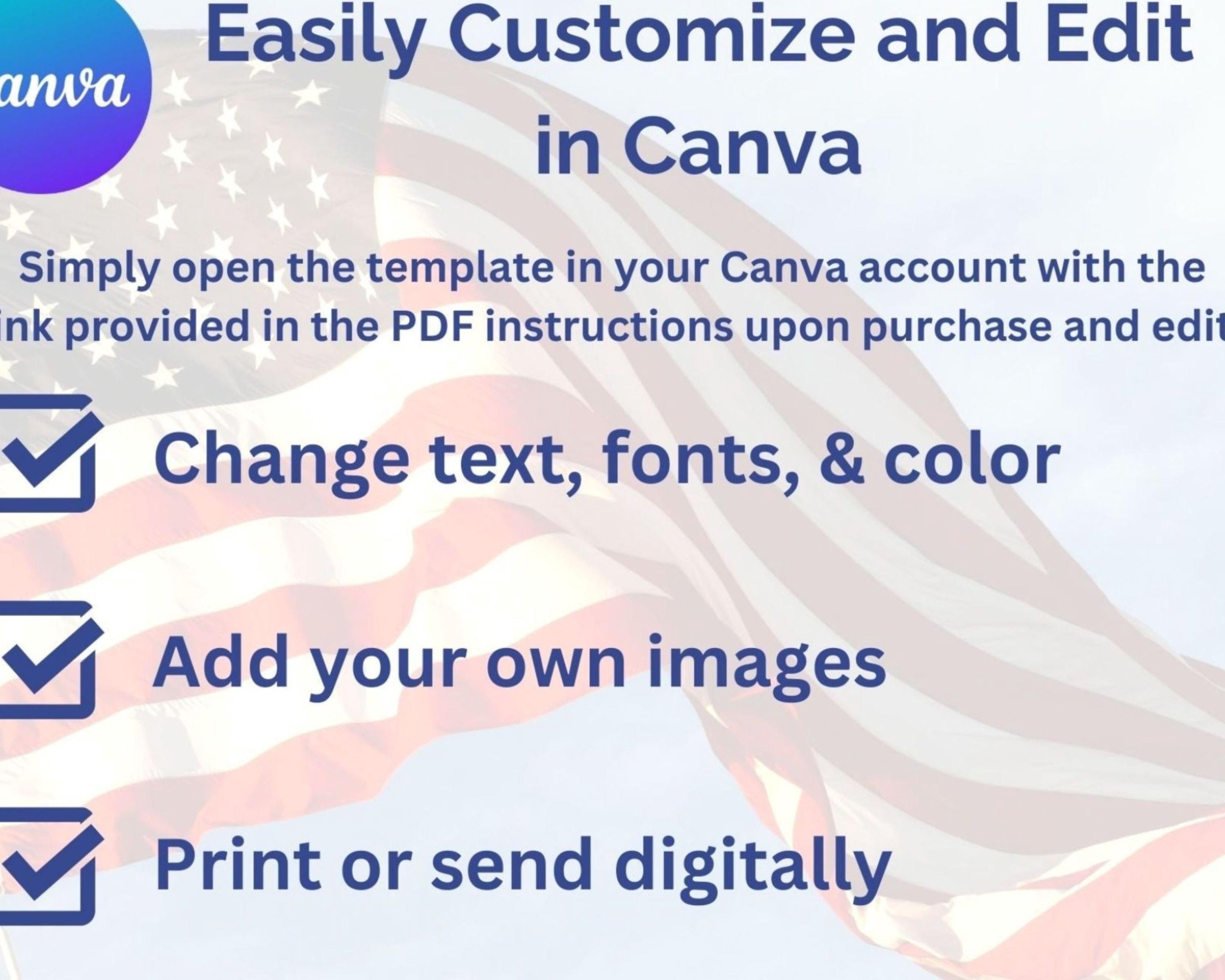 Editable U.S. Navy Farewell Invitation 5x7 Canva Template | Nautical ...