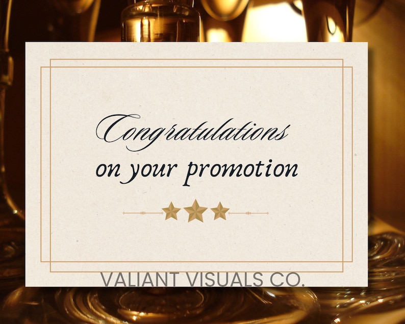 Printable 5x7 Military Promotion Congratulations Card | Instant ...