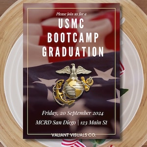 Editable Military Bootcamp Graduation Invitation Template | Modern ...