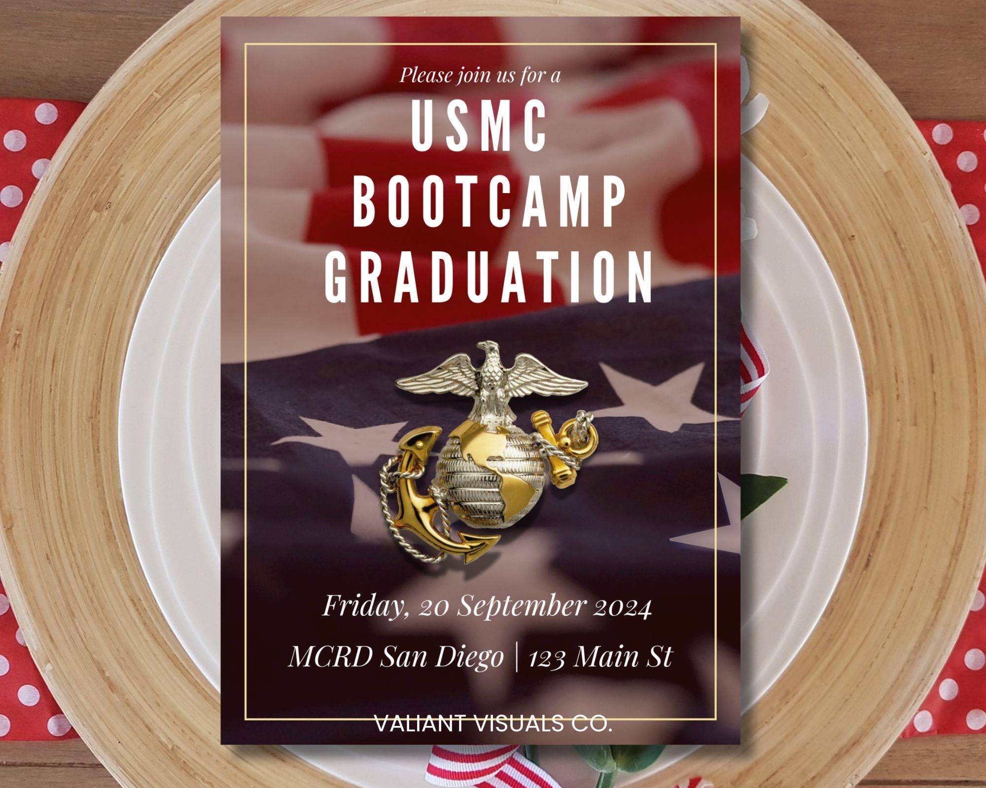 Editable Military Bootcamp Graduation Invitation Template | Modern ...