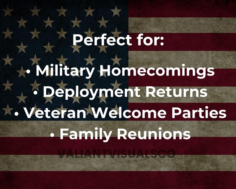 Printable Military Welcome Home Banner | 36x72 | Military Homecoming ...