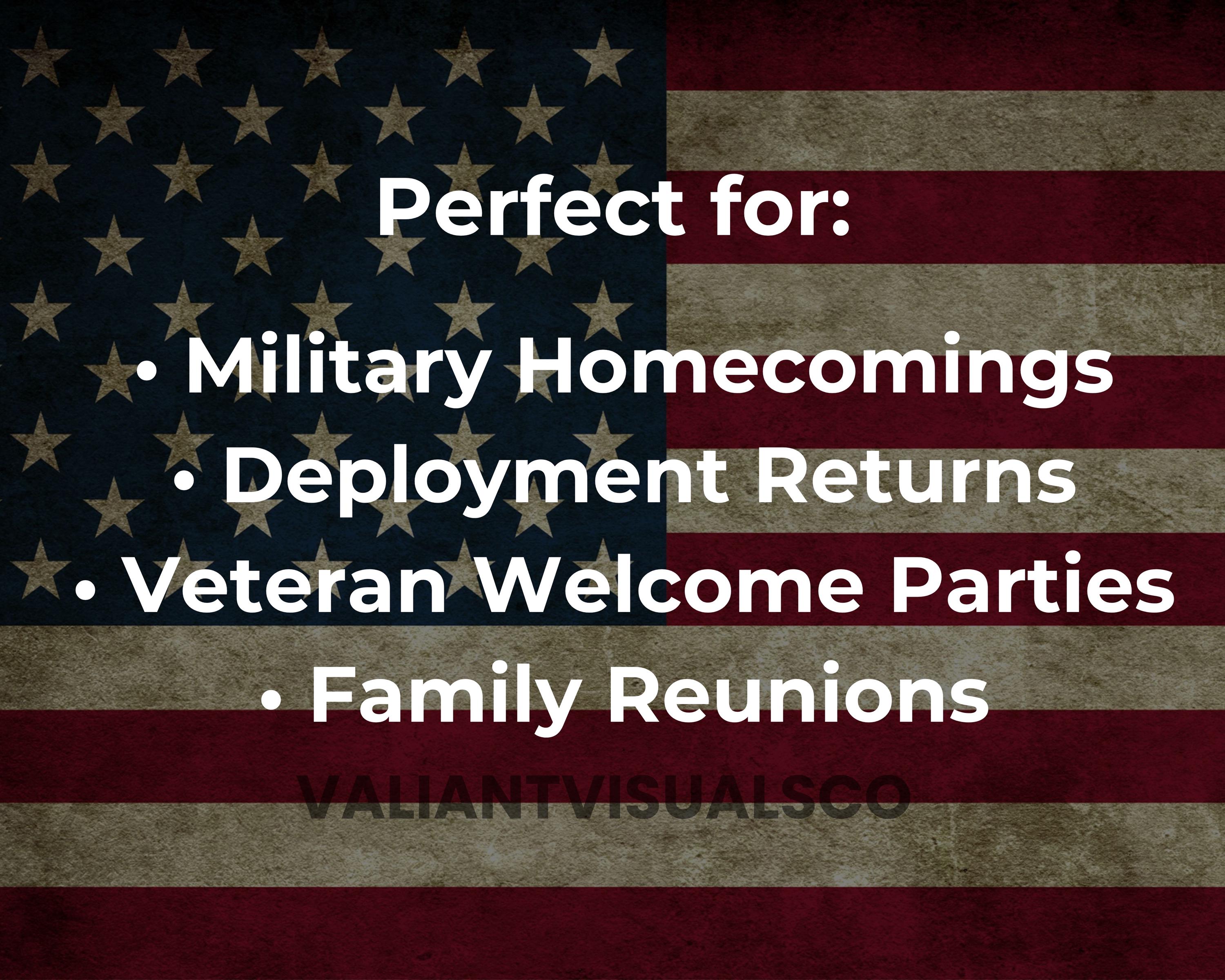Printable Military Welcome Home Banner | 36x72 | Military Homecoming ...