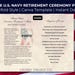 US Navy Retirement Ceremony Program Template | Editable 8.5x11 Bifold ...