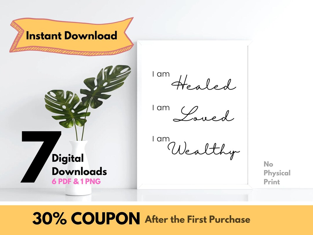 I Am Motivational Decor Office Decor Home Decor Inspirational Poster ...