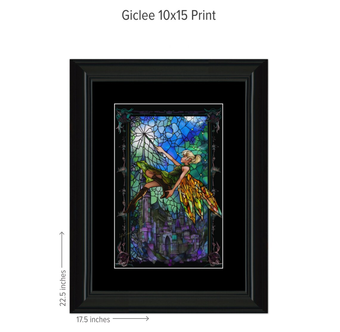 Tinkerbell Lights the Night/ a Museum Quality Giclee Print/stained ...