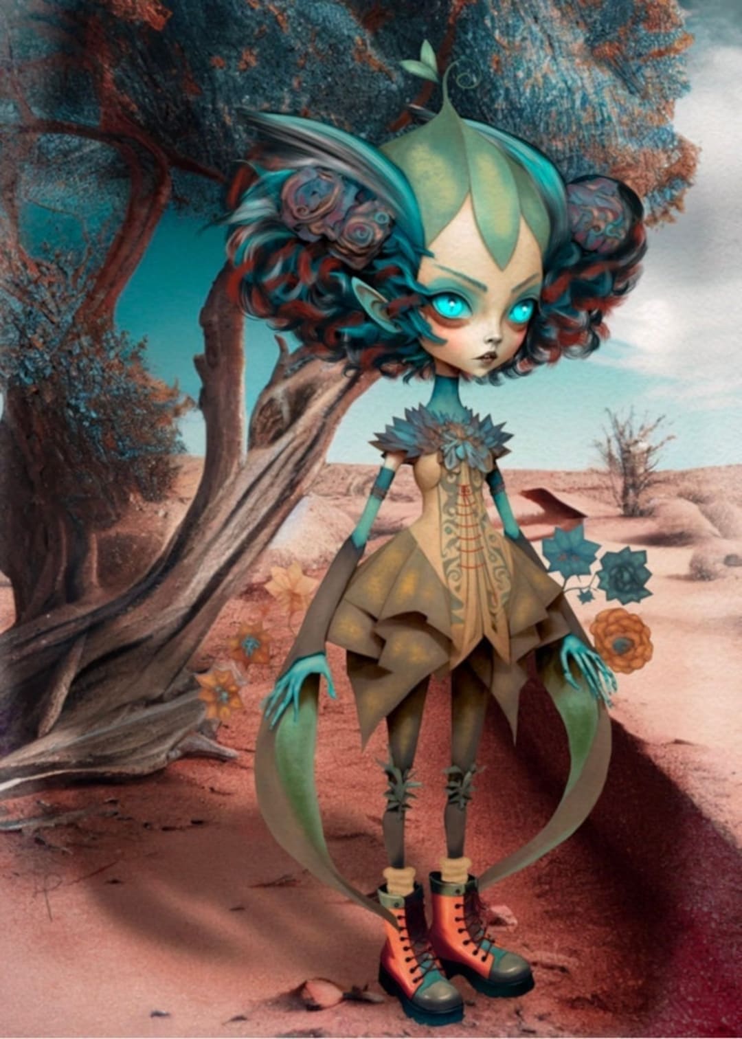 Desert Sprout Fae/ a Museum Quality Giclee Print/fairy - Etsy