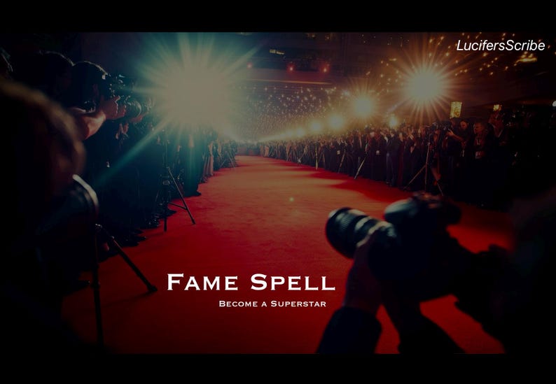 FAME SPELL // Become A Superstar // Global Sensation // Get Famous - Etsy