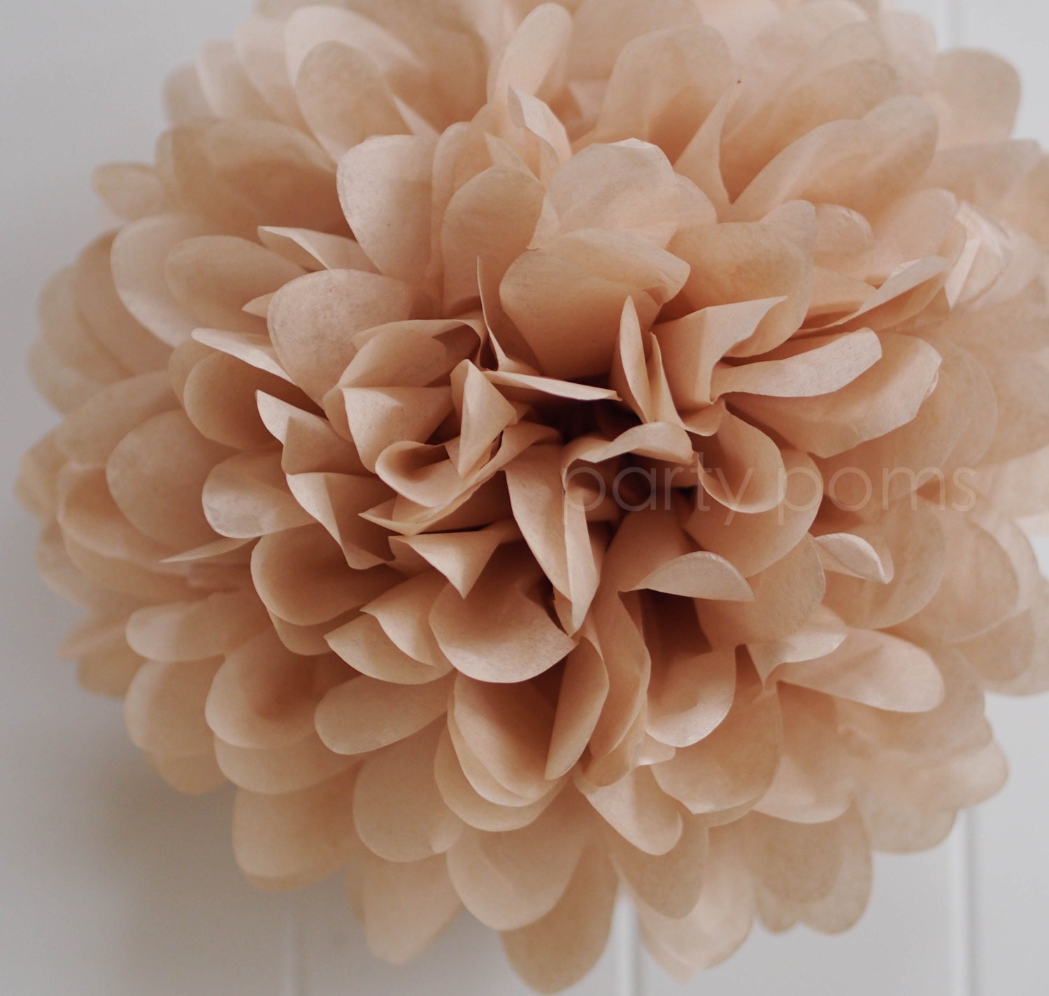 Tan Tissue Paper Pom .. Nursery Decor / Wedding Decor - Etsy
