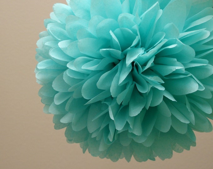 Aqua Tissue Paper Pom - Etsy