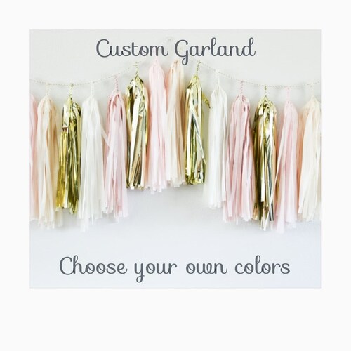 CUSTOM GARLAND // Tassel Garland // Wedding and Party - Etsy