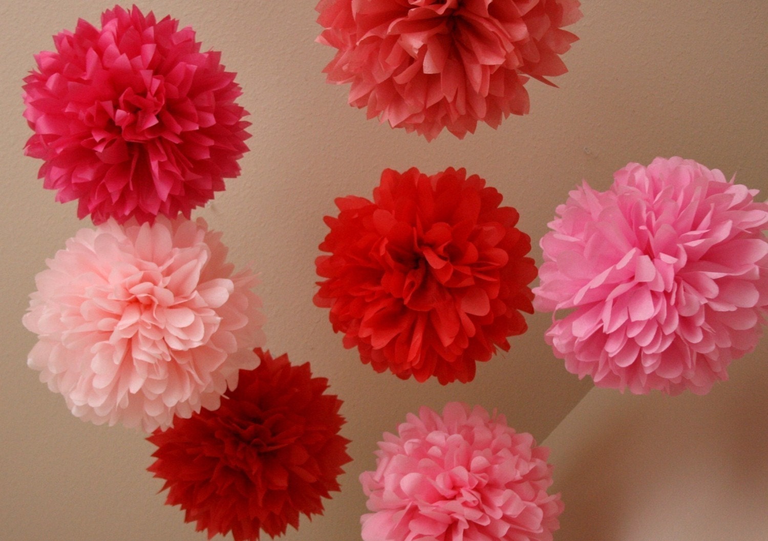 Pink Berry .. Party Pom Decor for Birthdays / Weddings / Showers ...