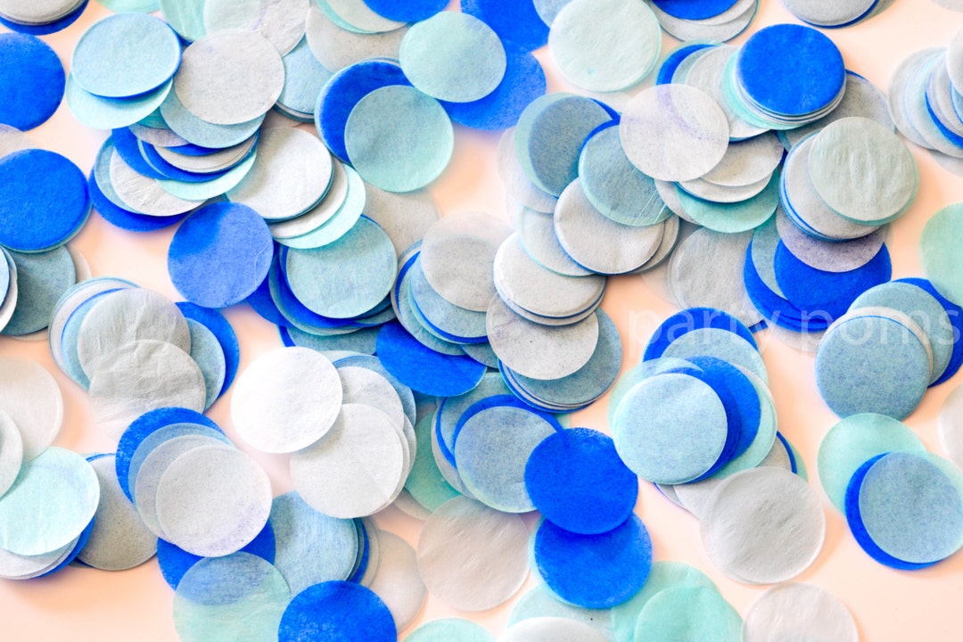 Sky Blue & Royal Blue Confetti Mix - Etsy