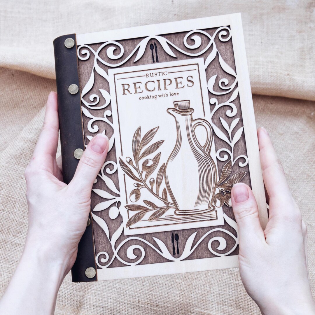 Recipe Book SVG for Laser Cutting | Digital File for Glowforge, Xtool ...