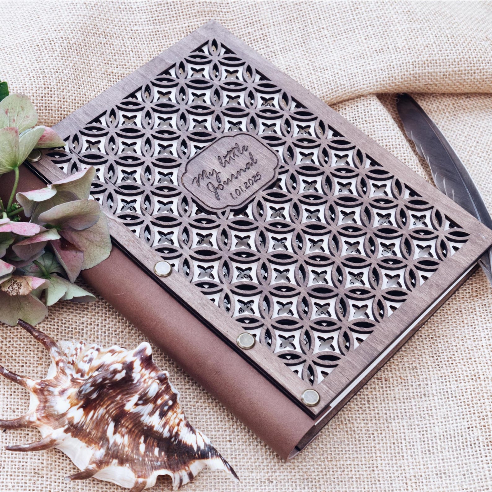 Laser Cut Journal Notebook SVG: Glowforge Xtool File (digital Download ...