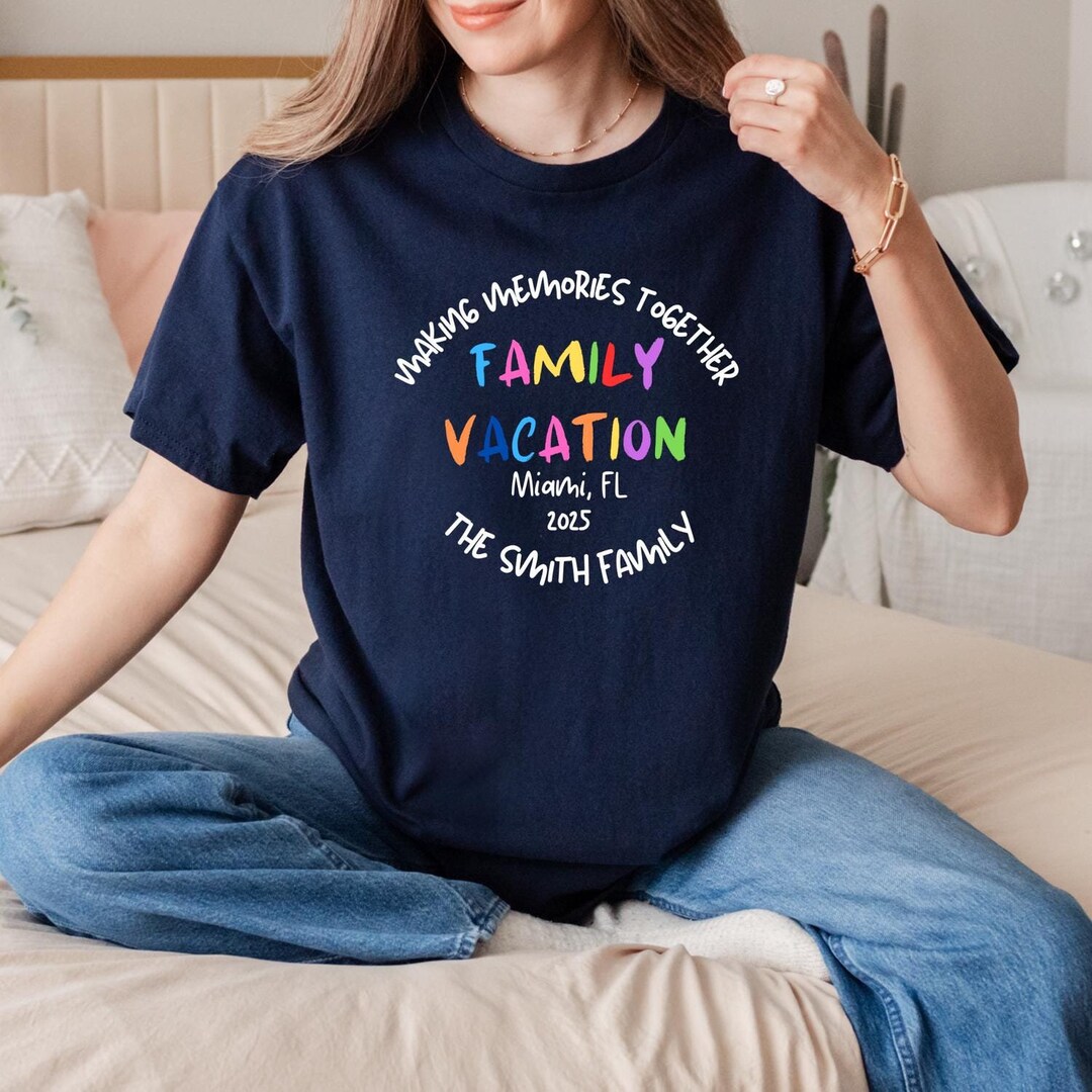 Personalized Family Vacation 2025 Shirt, Custom Vacation T-shirts, 2025 ...
