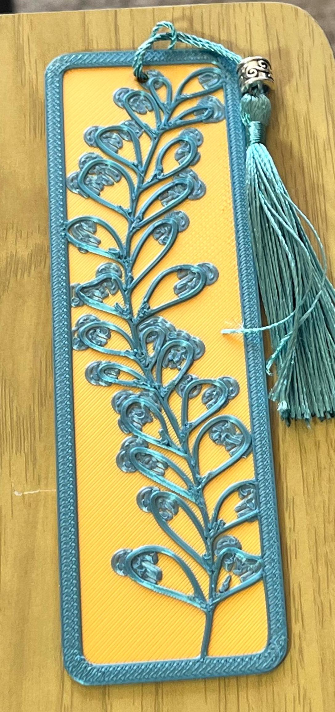 Blue on Gold 3D Printed Bookmarks Set of Five - Etsy
