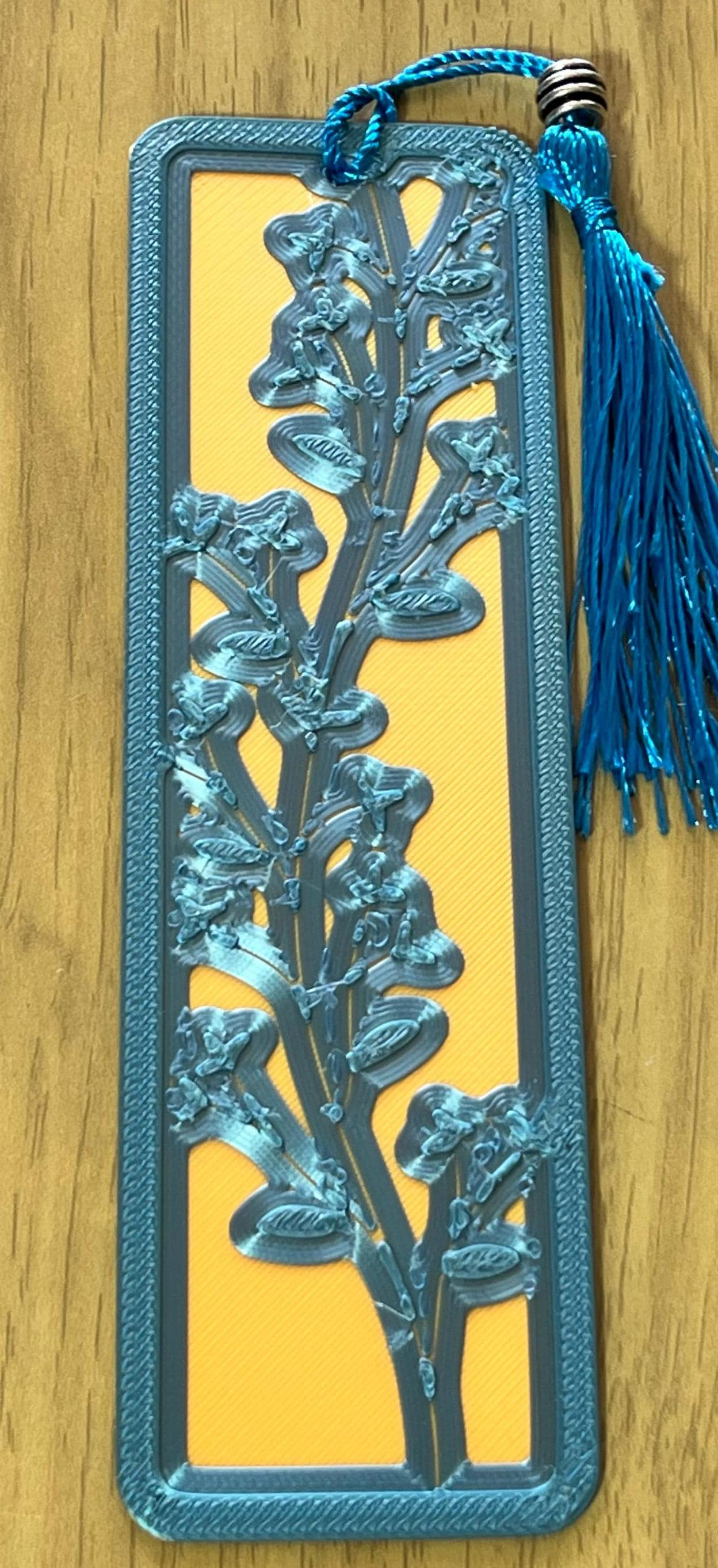 Blue on Gold 3D Printed Bookmarks Set of Five - Etsy