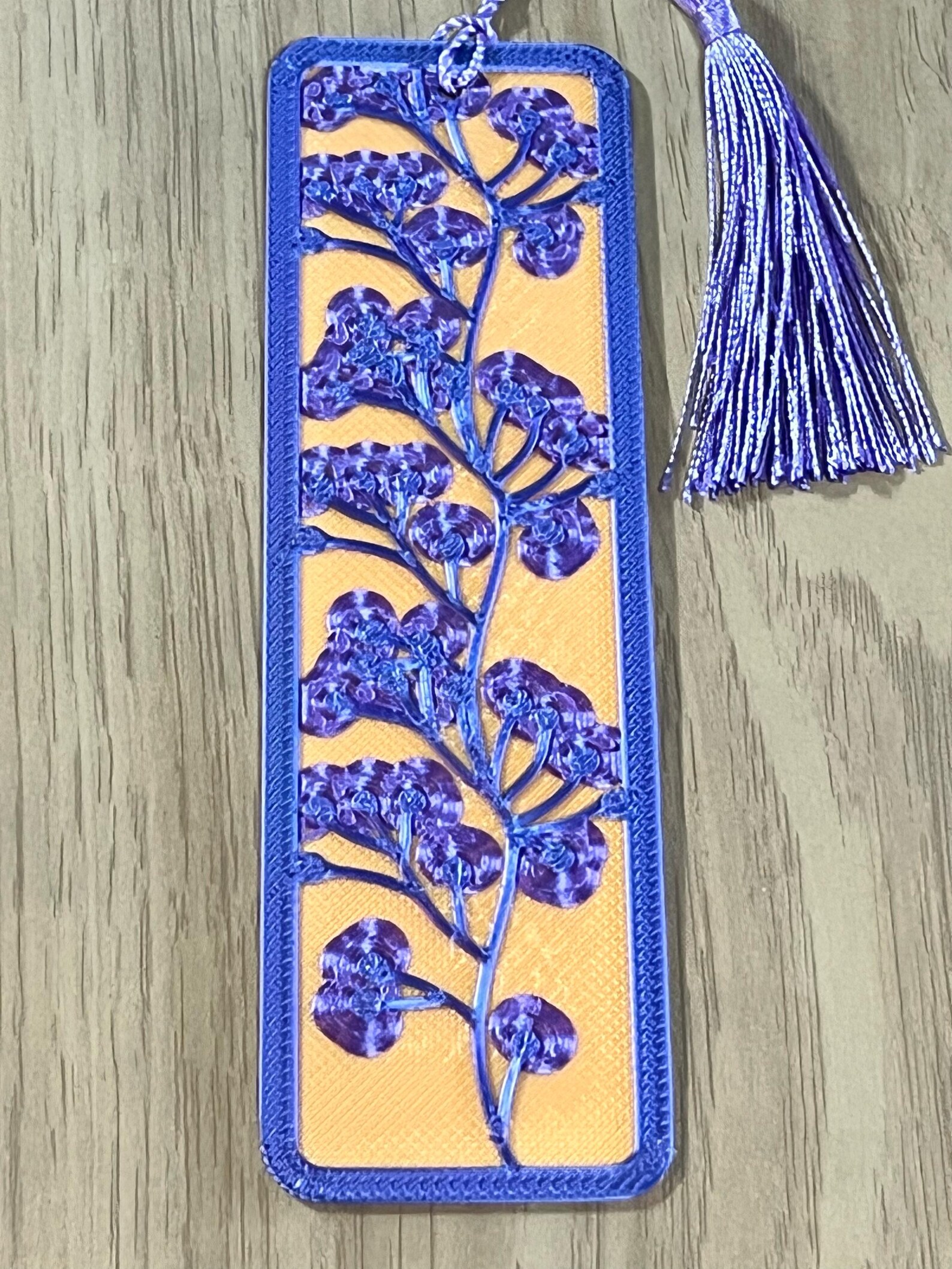 Purple on Gold 3D Printed Bookmarks - Set of Five - Etsy