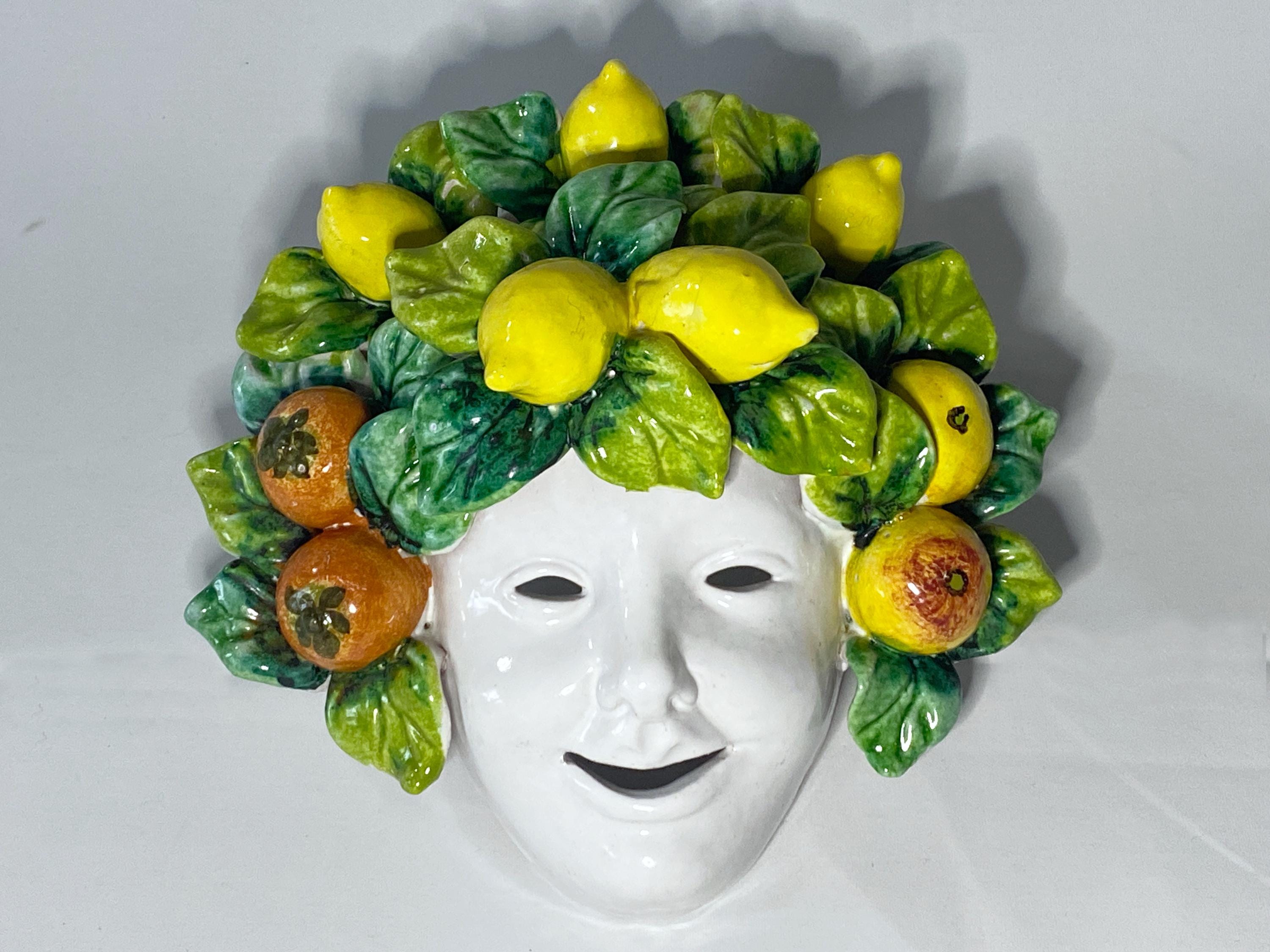 Decorative Bacchus Face Wall Hanging Italian Made Pottery 9 X 11 - Etsy