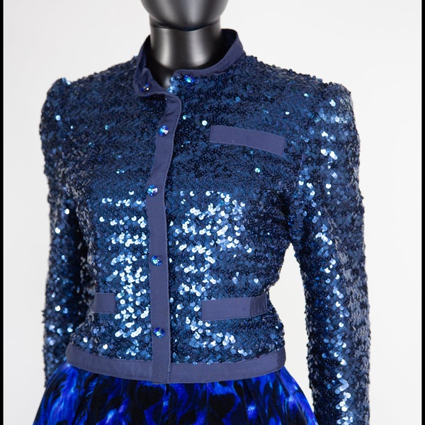 Navy Blue Sequin - Etsy