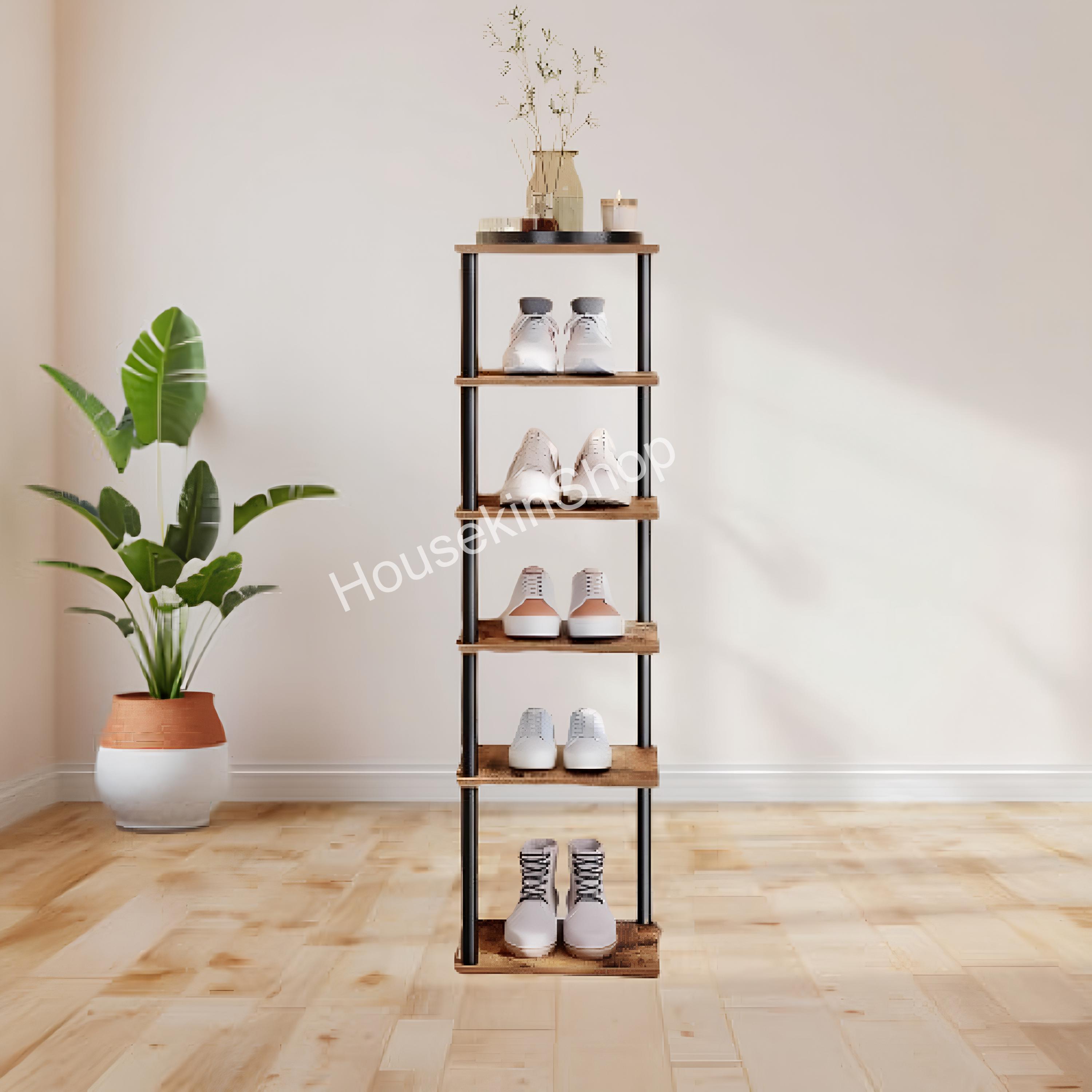 Wooden Multi Tier Shoe Rack Entryway Shoe Rack Tall Shoe Rack Modern ...