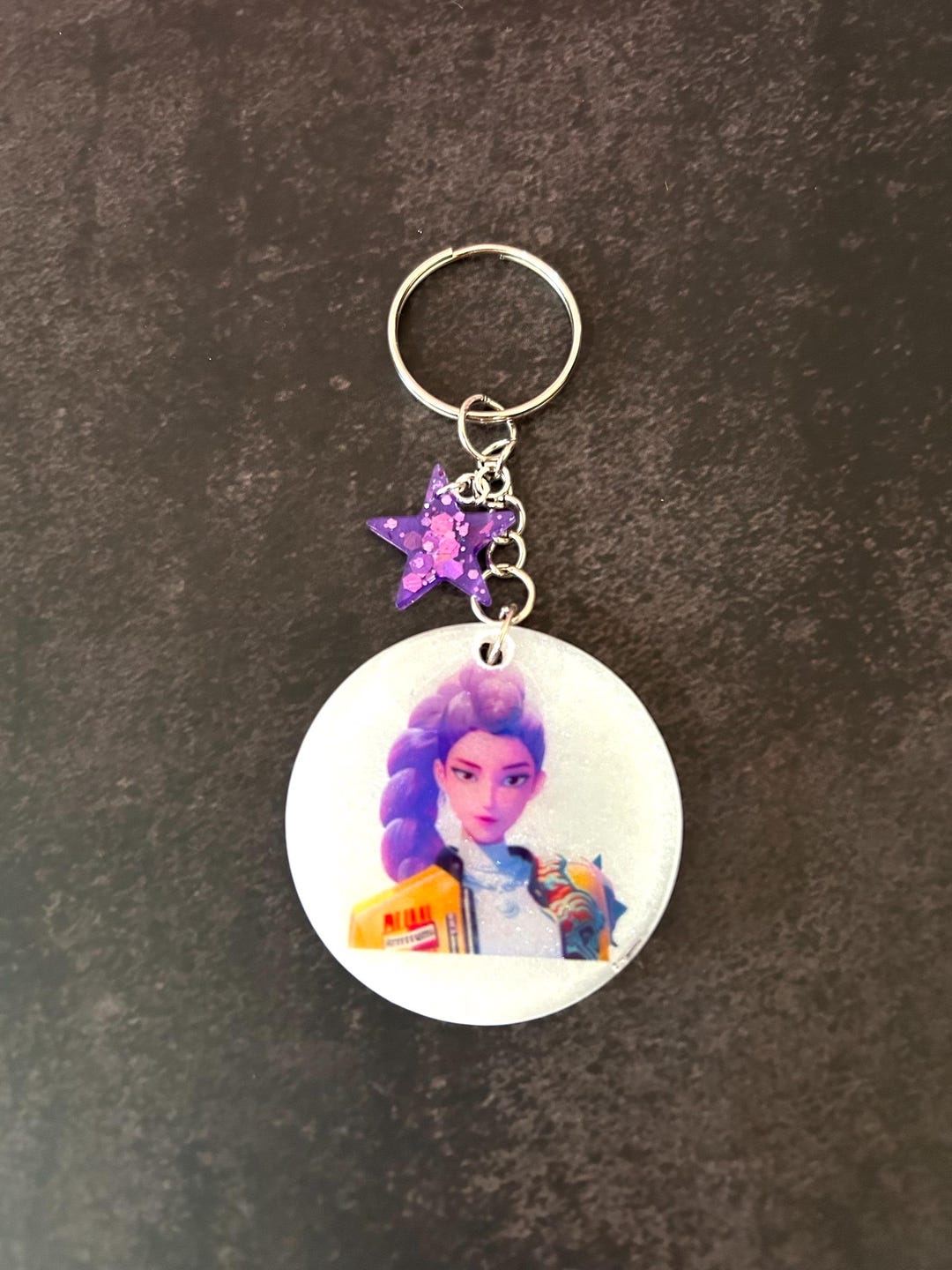 K-pop Demon Hunters Rumi Keyring | K-pop Inspired Resin Keychain | Cute ...