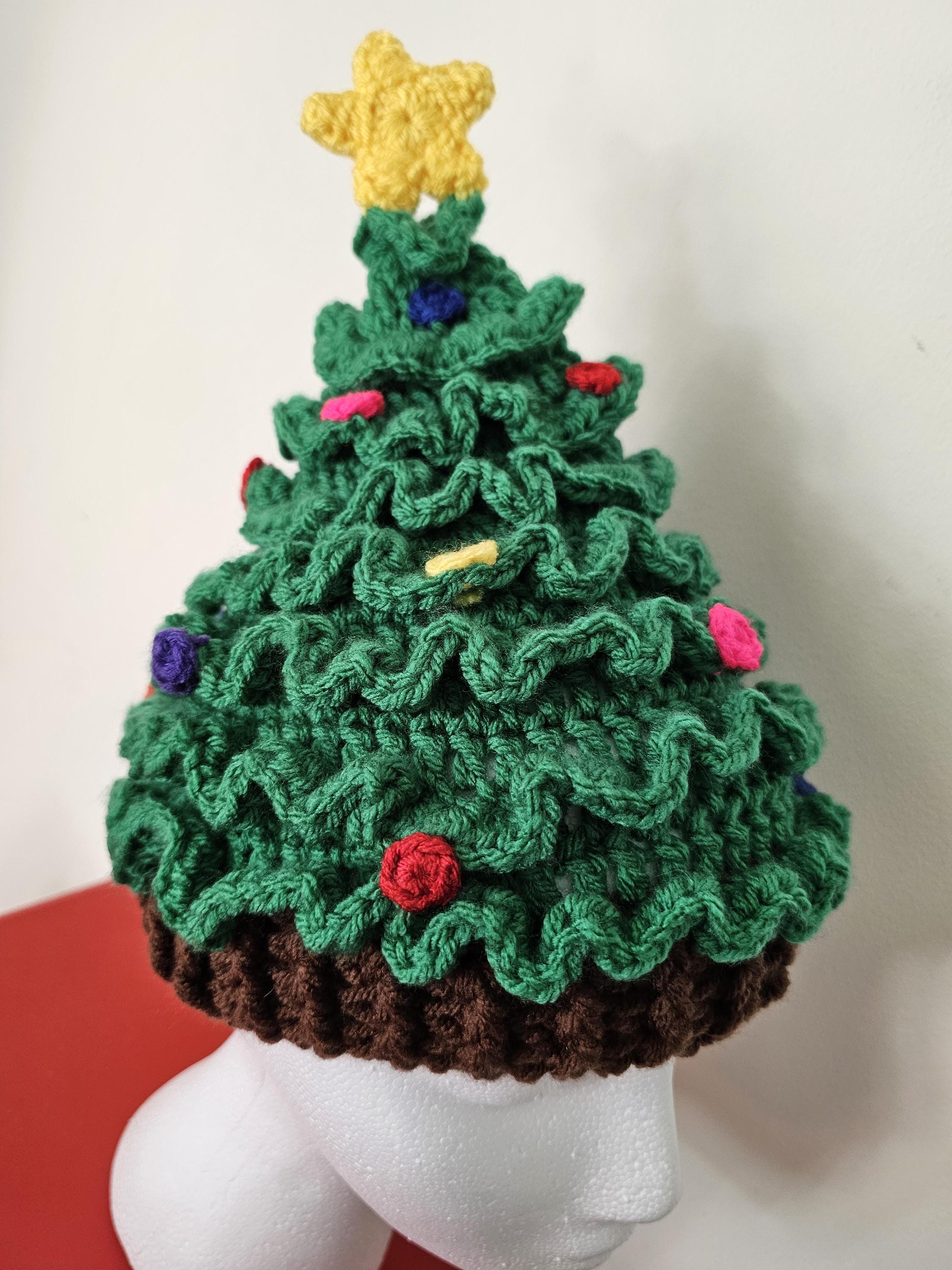 Crochet Christmas Tree Hat - Etsy
