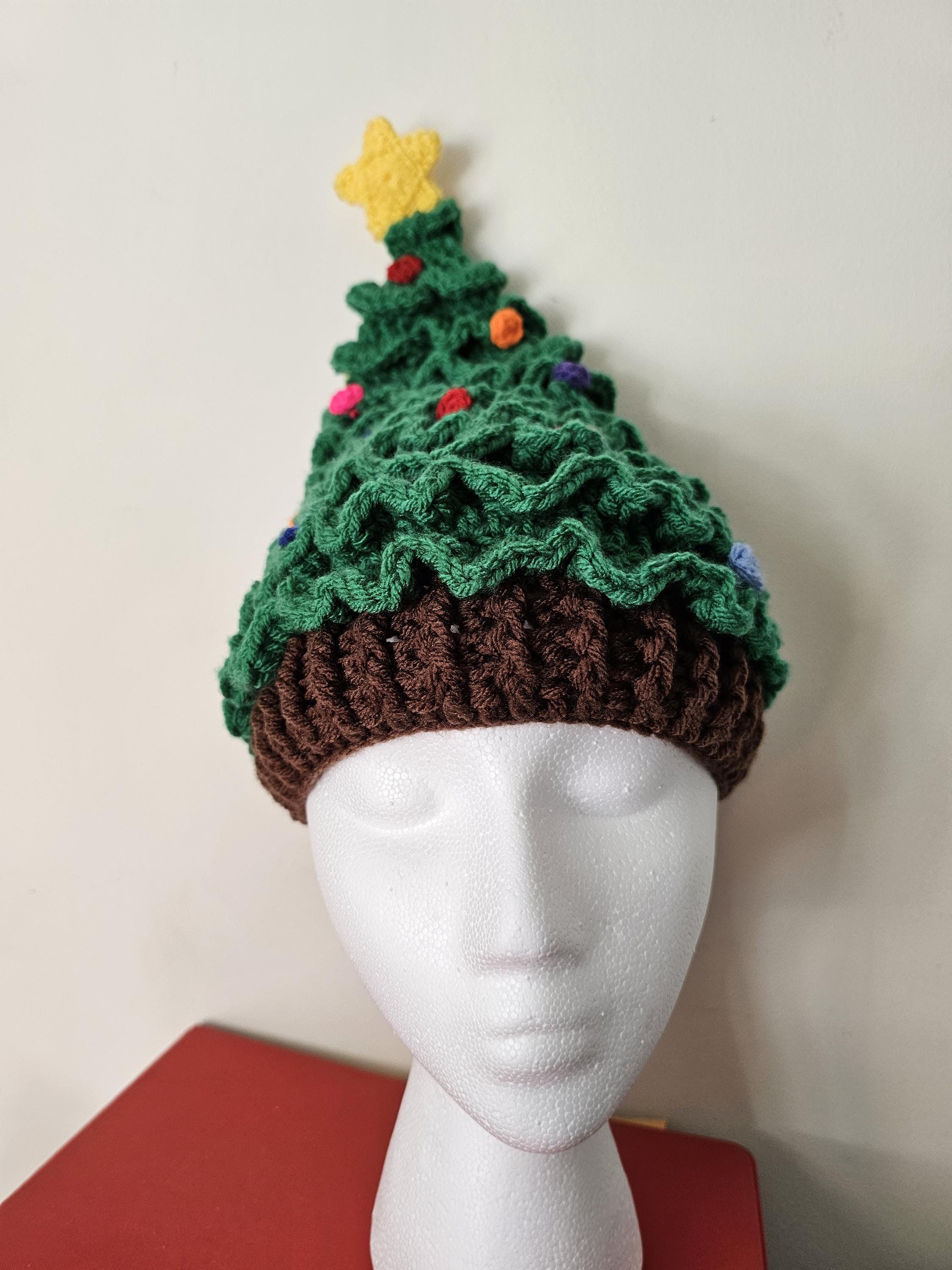Crochet Christmas Tree Hat - Etsy