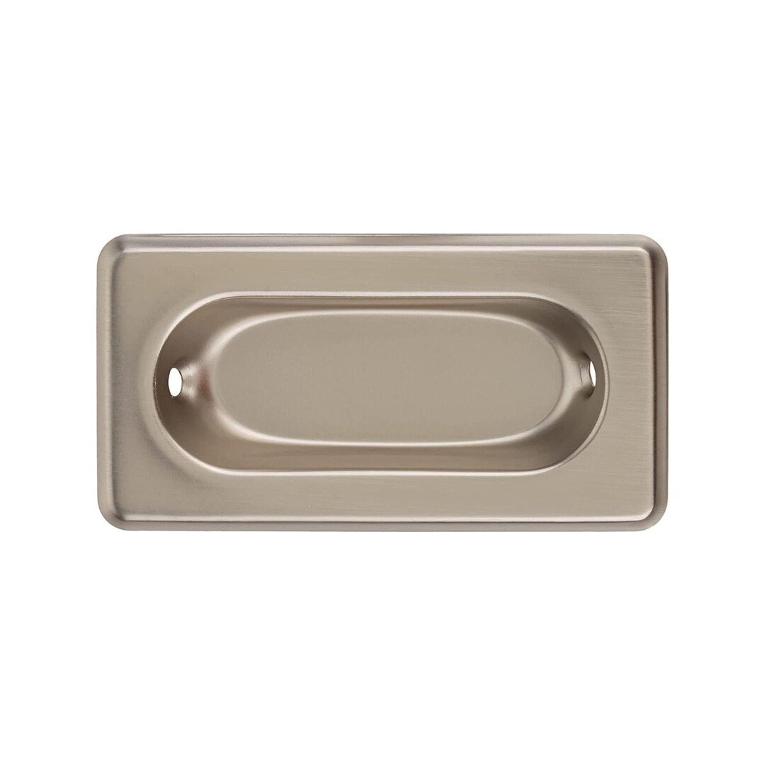 Brushed Nickel Window Sash Lift - 3 1/8" X 1 5/8" - Recessed Pull for ...